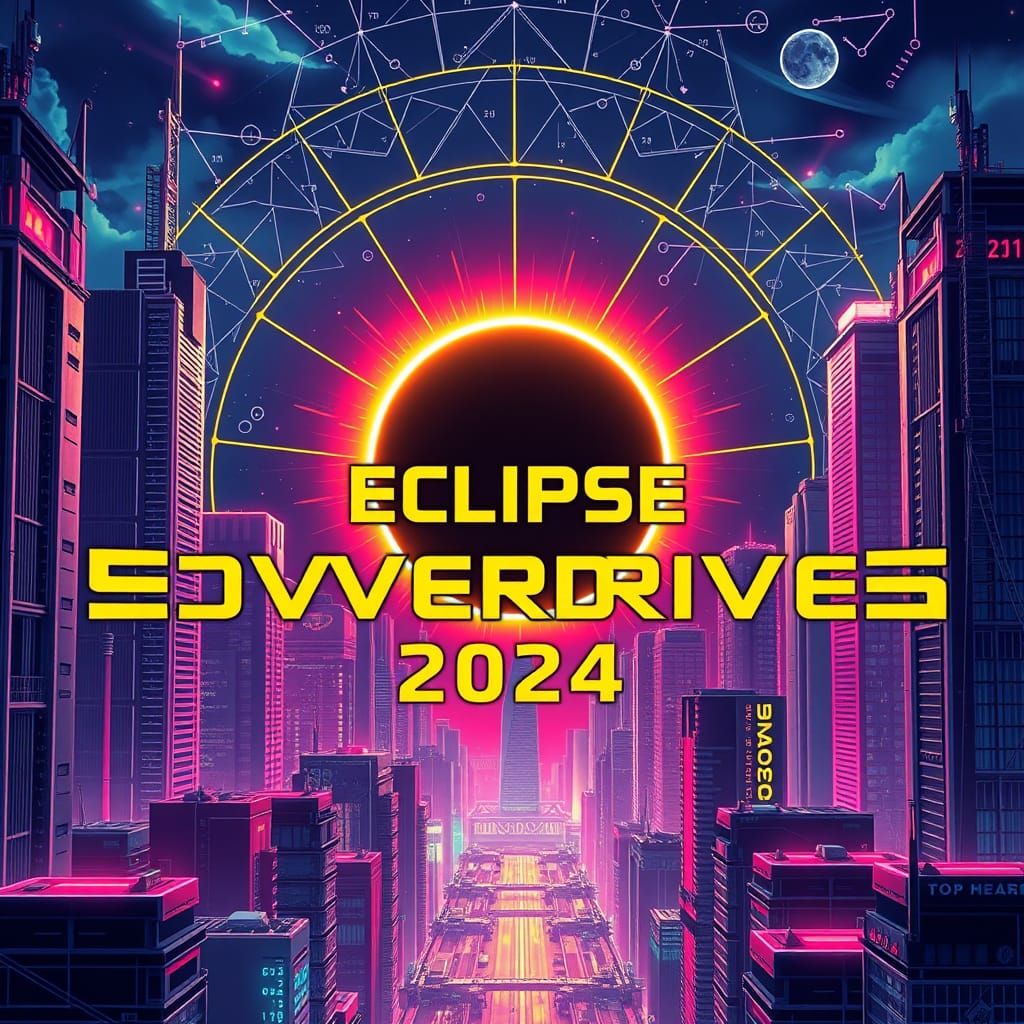 Cyberpunk Solar Eclipse Overdrive - AI Art
