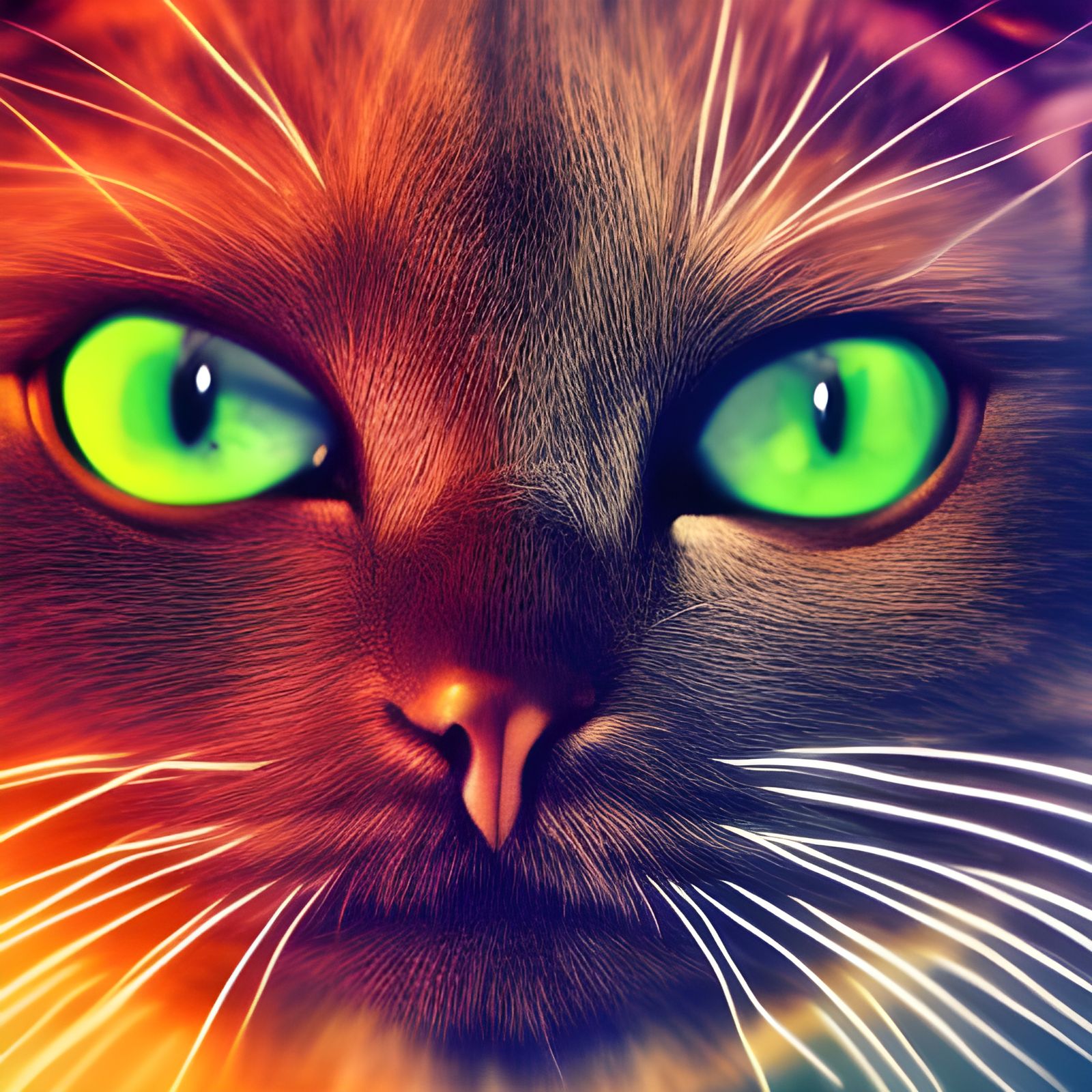 Cat staring into your soul 02. - AI Generated Artwork - NightCafe Creator