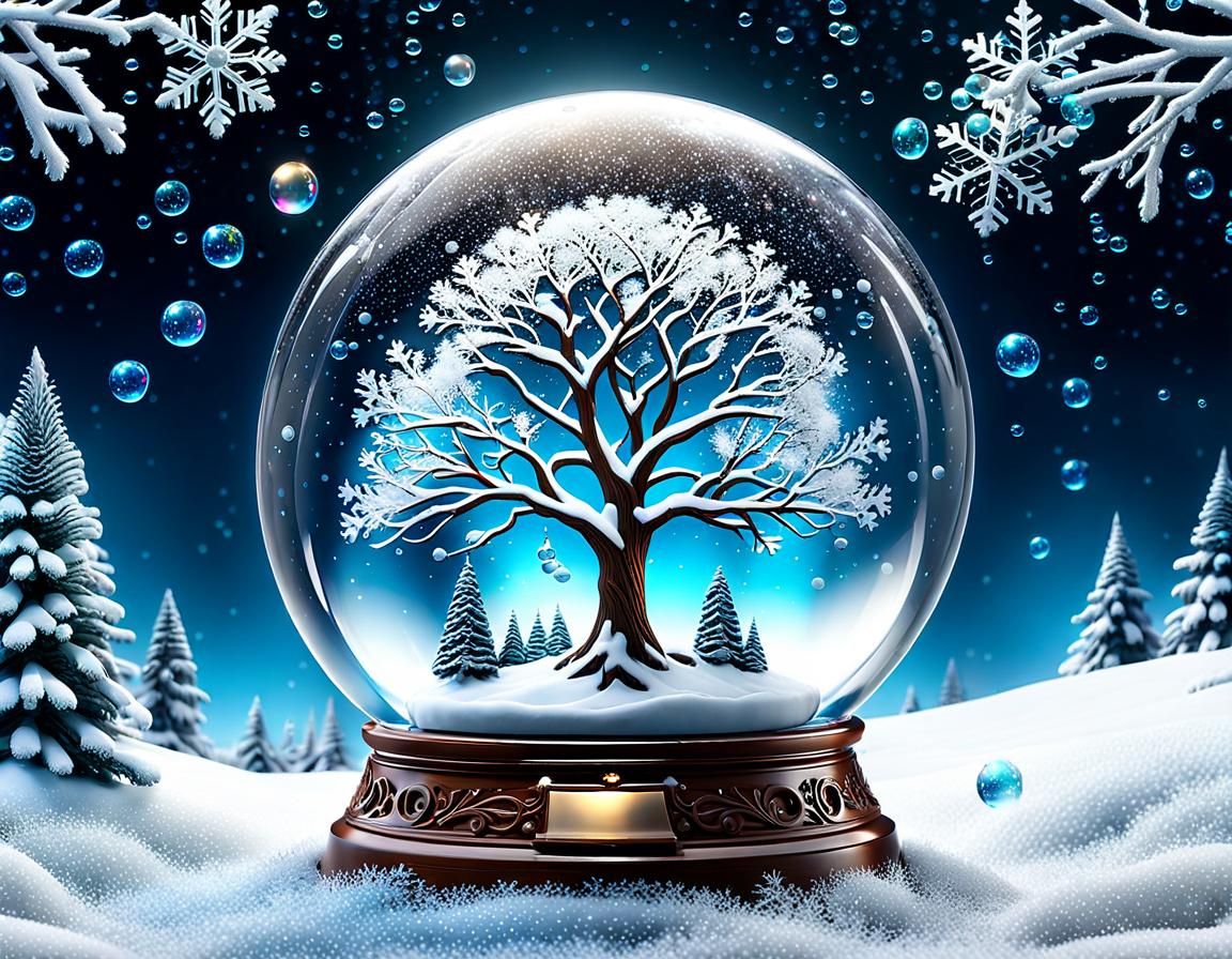 Beautiful Snow Globe - AI Generated Artwork - NightCafe Creator