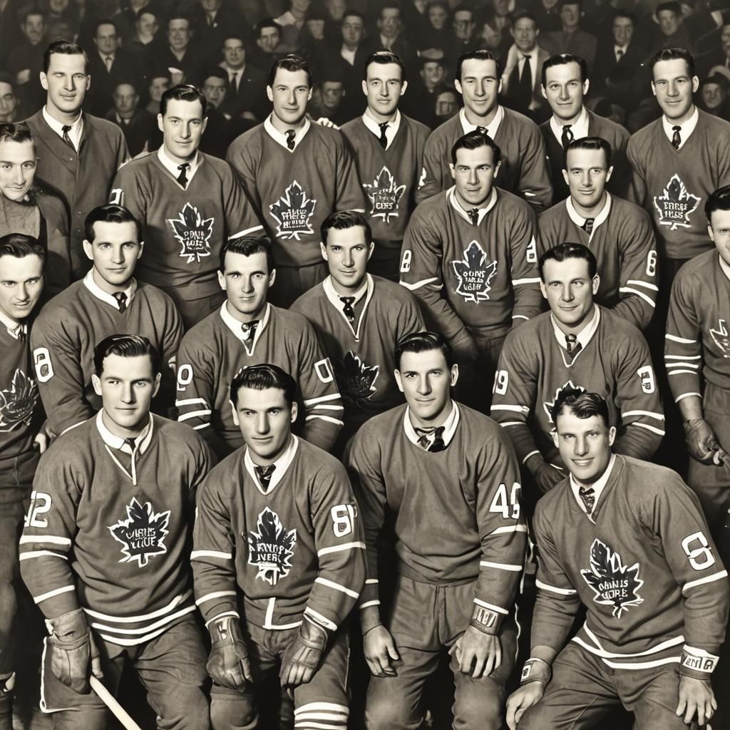 Toronto Maple Leafs in the 1940s - AI Generated Artwork - NightCafe Creator