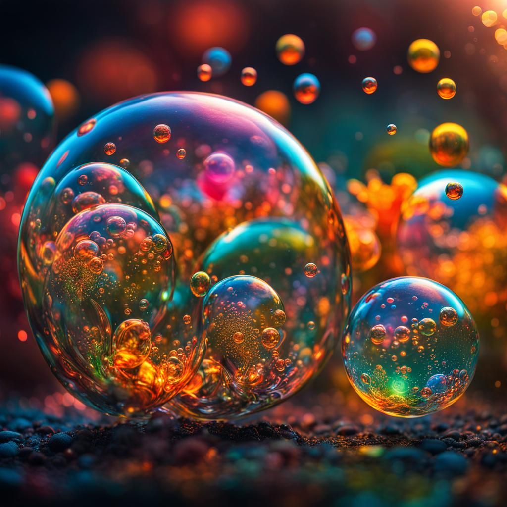Just bubbles - AI Generated Artwork - NightCafe Creator