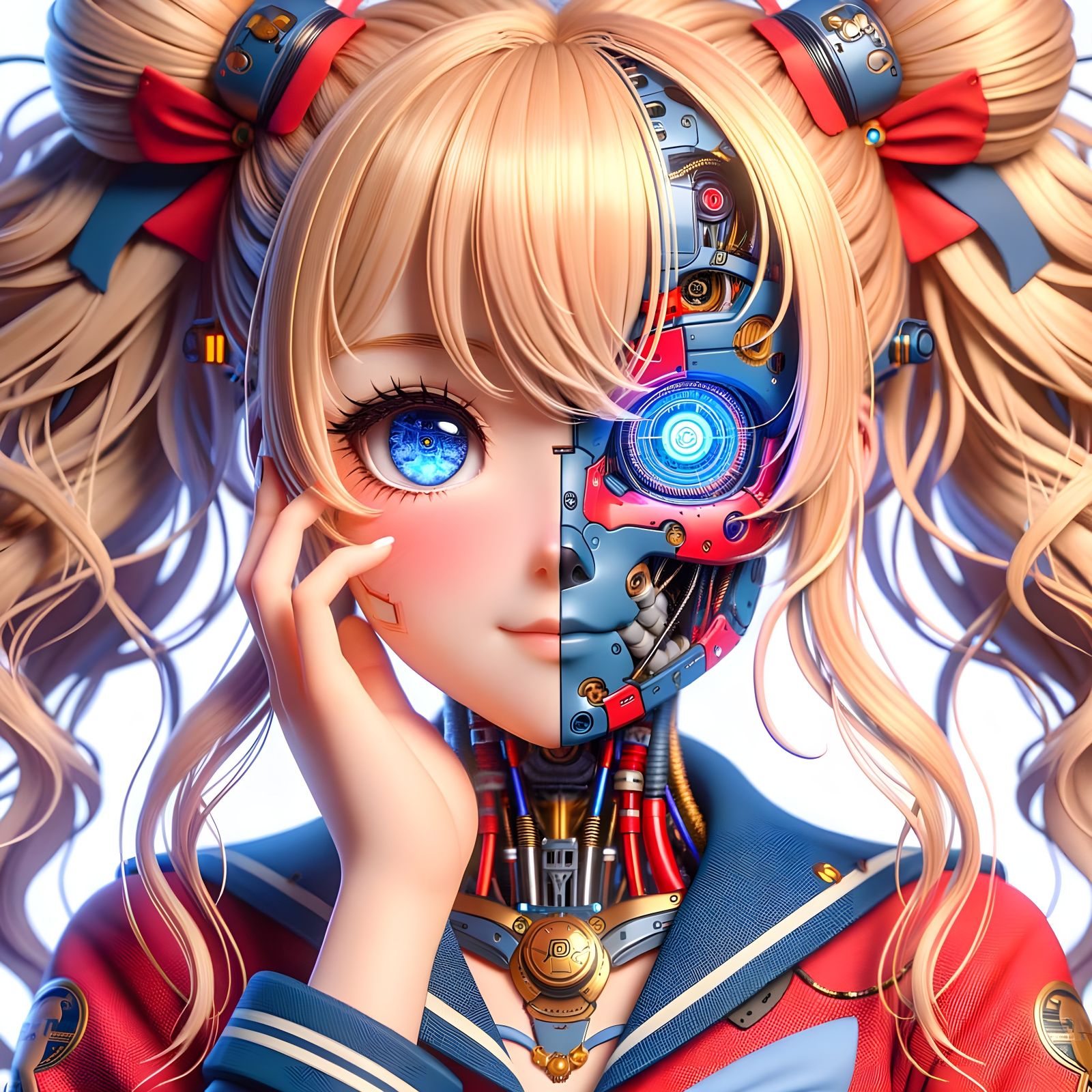 Kawaii.exe - Cyberpunk Sailor Girl Cyborg Portrait in Anime ...