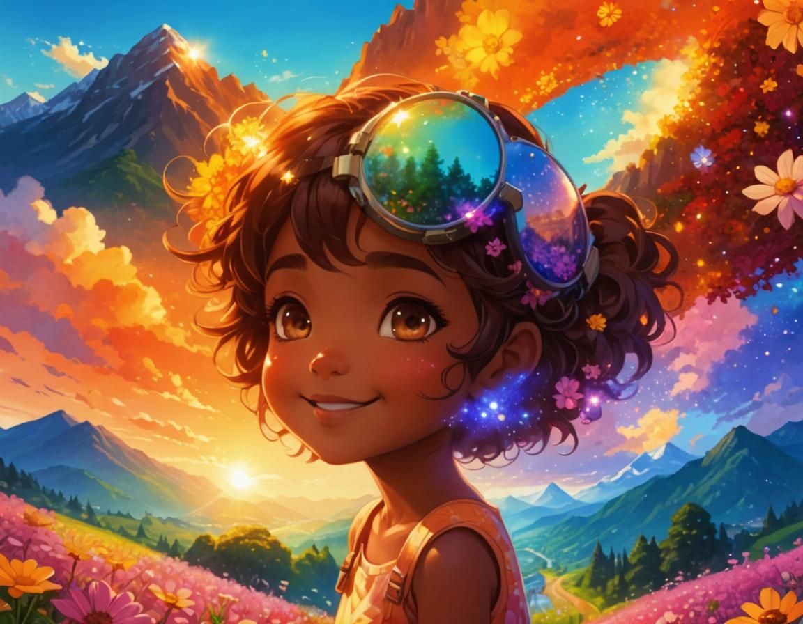 Anime Girl in the Sunshine 5 - AI Generated Artwork - NightCafe Creator