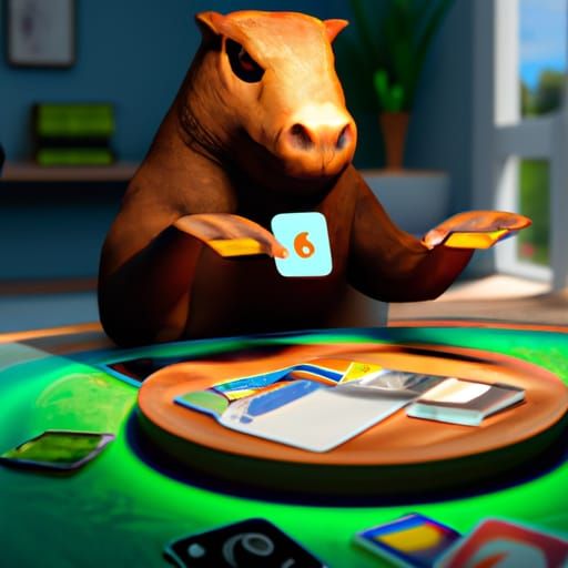 Capybara playing card games - AI Generated Artwork - NightCafe Creator