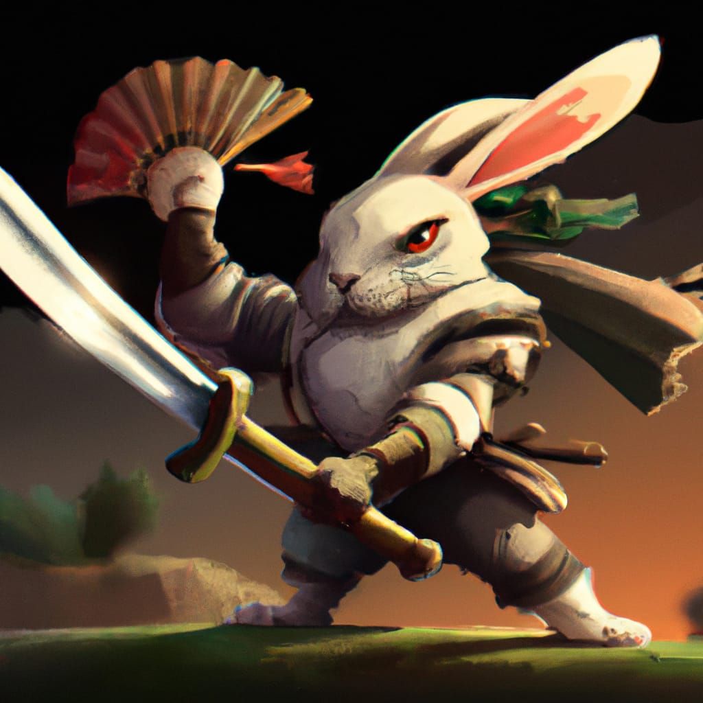 Bunny samurai - AI Generated Artwork - NightCafe Creator