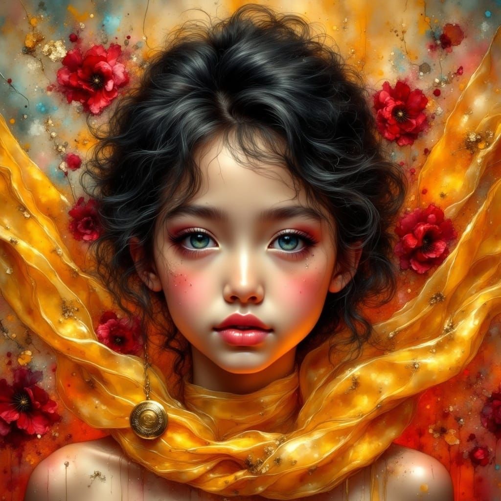 An image of a teenage girl with café au lait skin