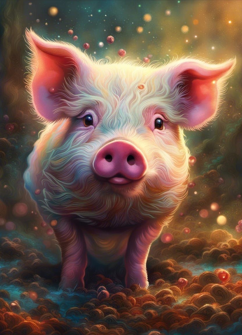 Fluffy Pig - AI Generated Artwork - NightCafe Creator
