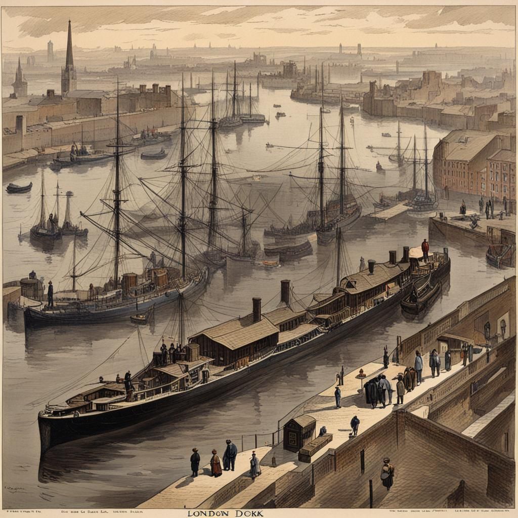 London Docks 1890 - AI Generated Artwork - NightCafe Creator