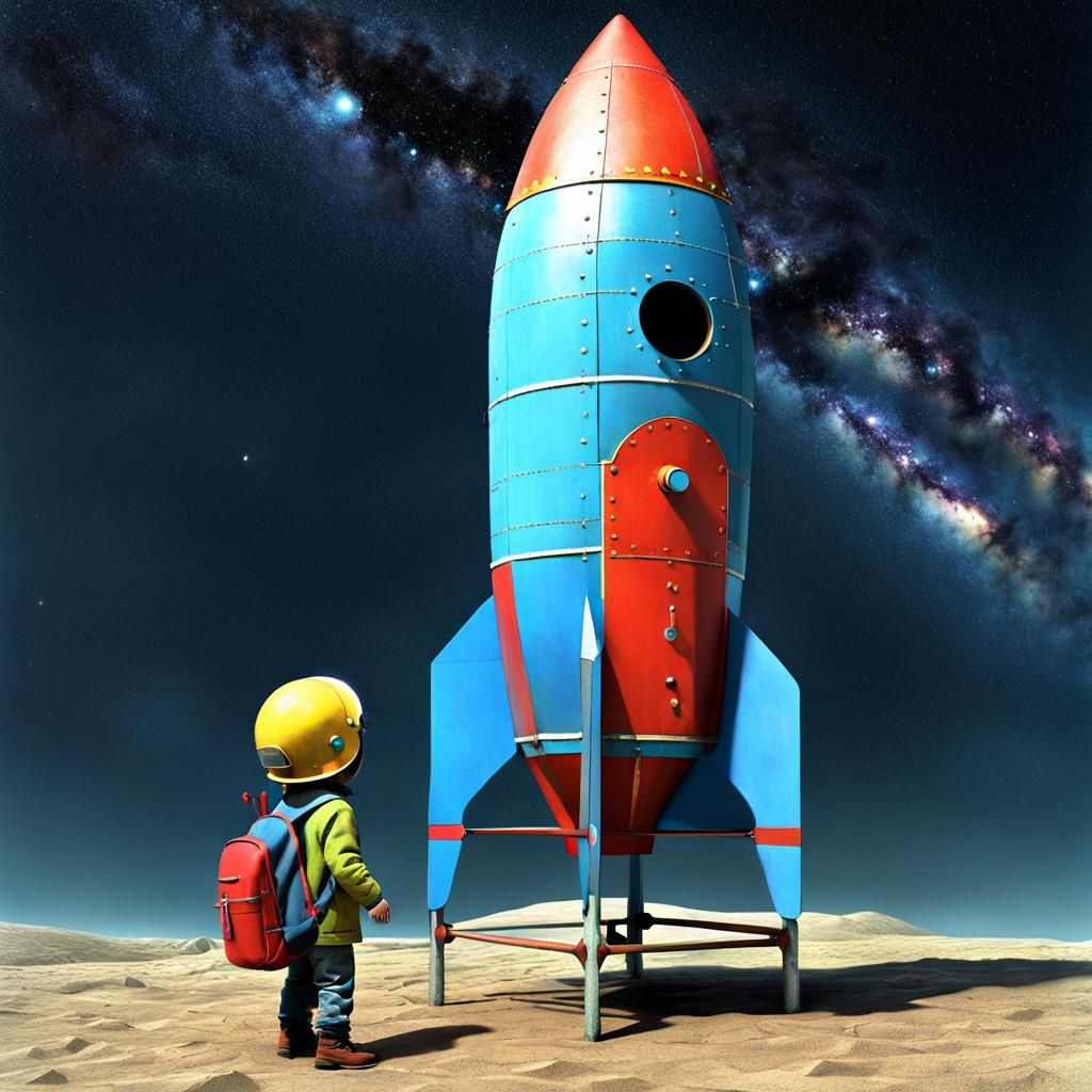 Self-build rocket - AI Generated Artwork - NightCafe Creator