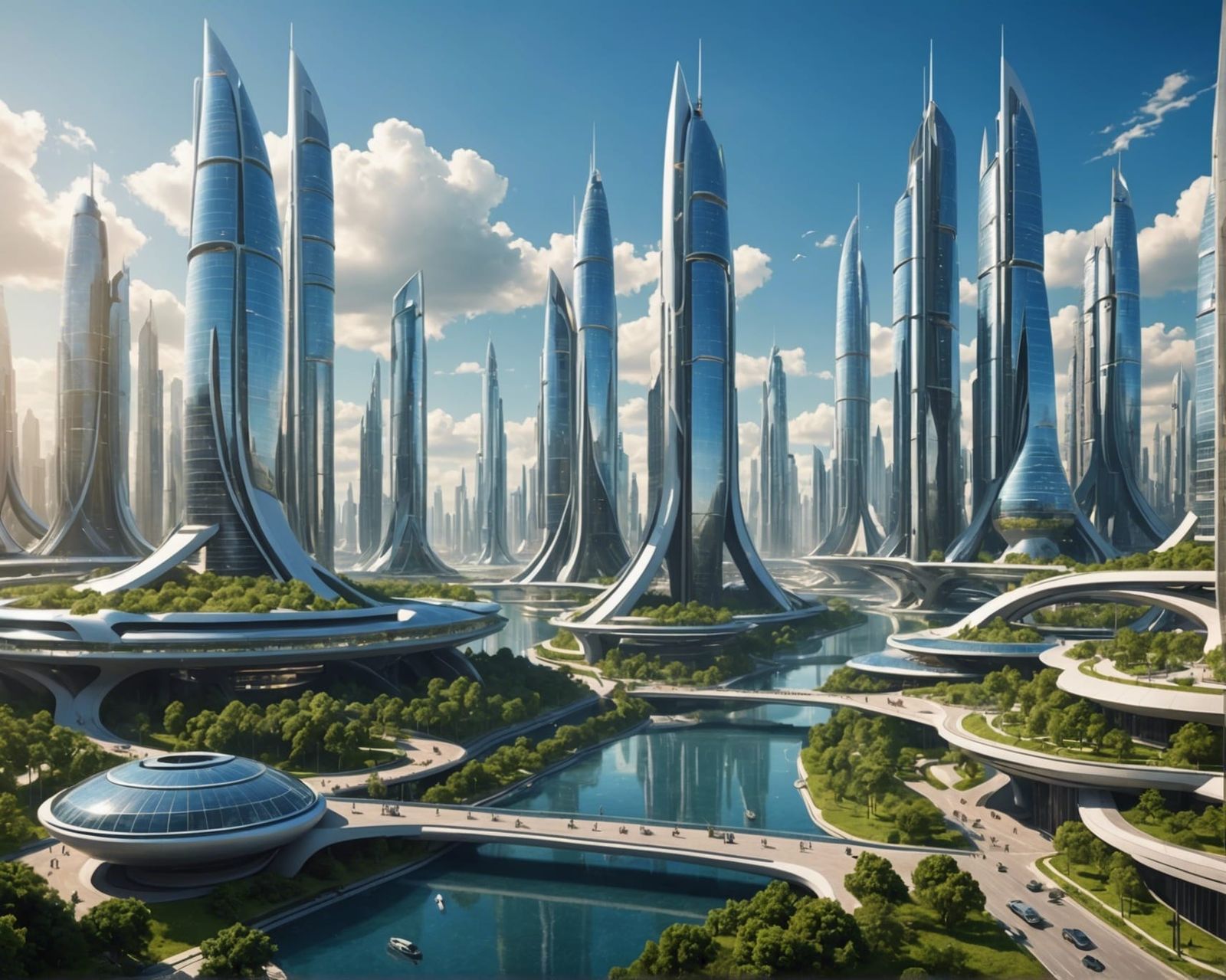 A utopian city of the future. - AI Generated Artwork - NightCafe Creator