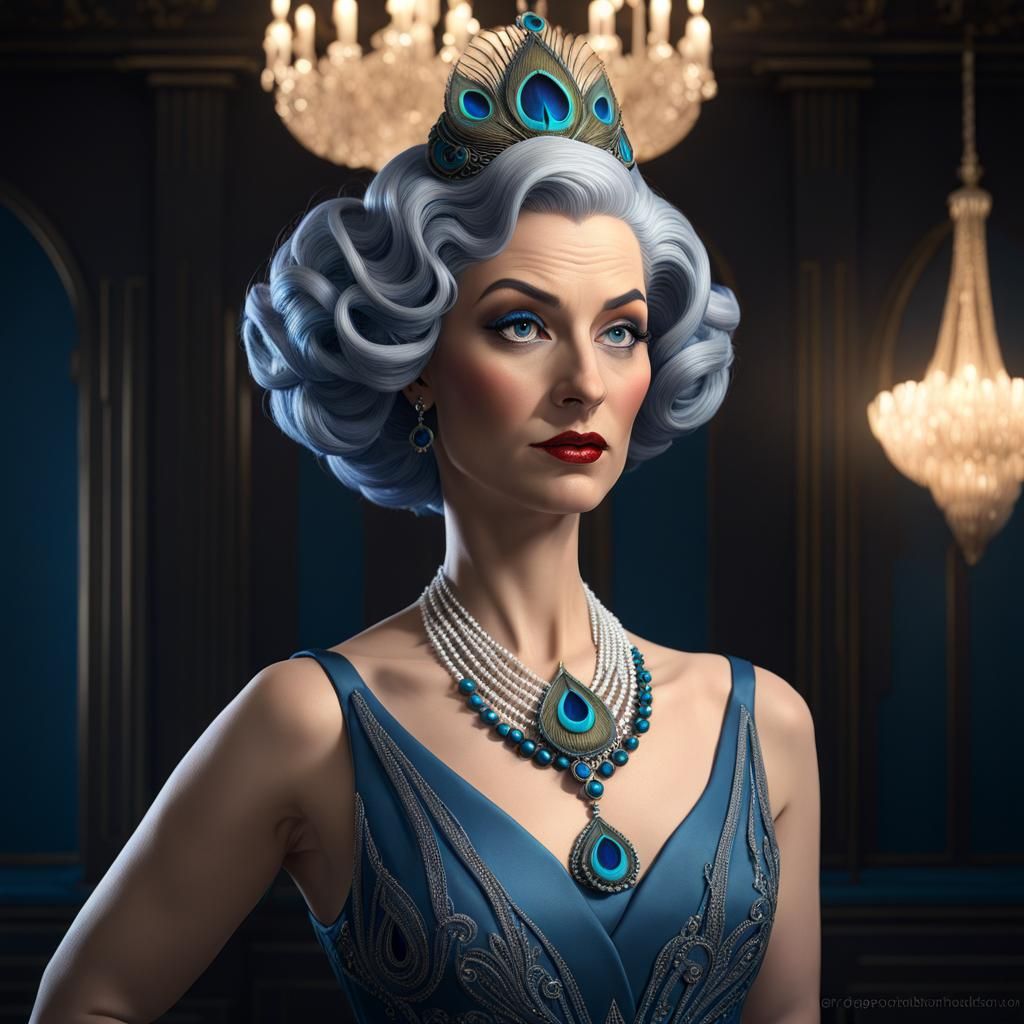 Lady Peacock, Cluedo character - AI Generated Artwork - NightCafe Creator