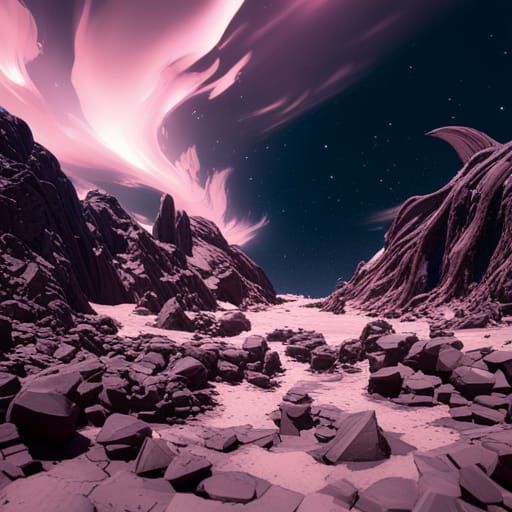 Galactic Pixel Void in Detailed Matte Painting - AI Art