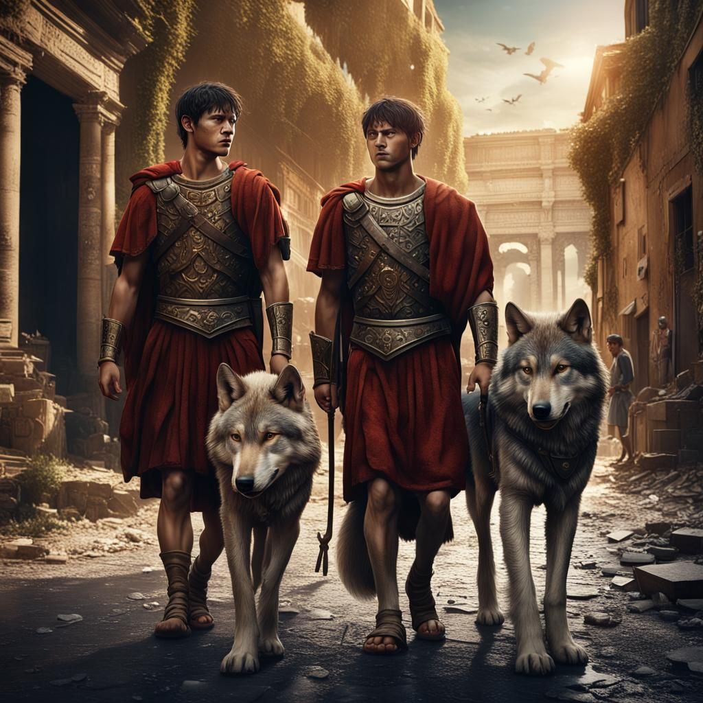 Romulus & Remus with their Foster Parents! - AI Generated Artwork ...
