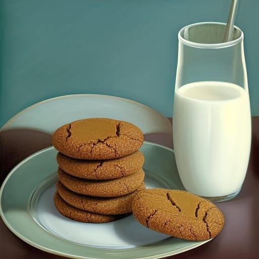 Cookies and Milk 1 - AI Generated Artwork - NightCafe Creator