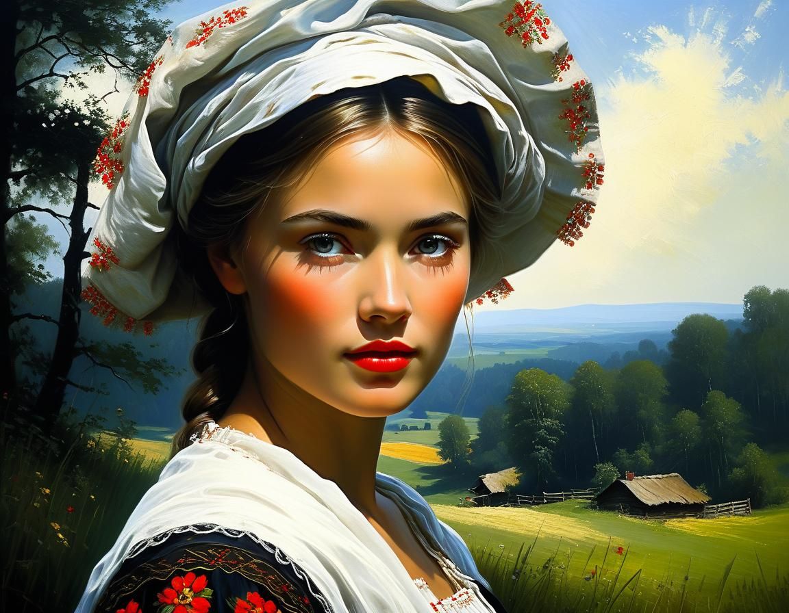 Country woman on a summer day - AI Generated Artwork - NightCafe Creator