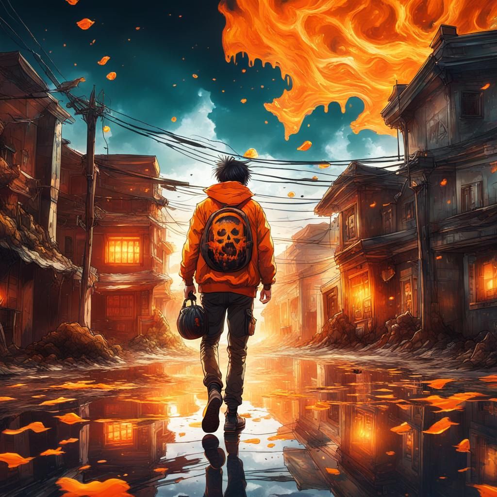 orange drip - AI Generated Artwork - NightCafe Creator