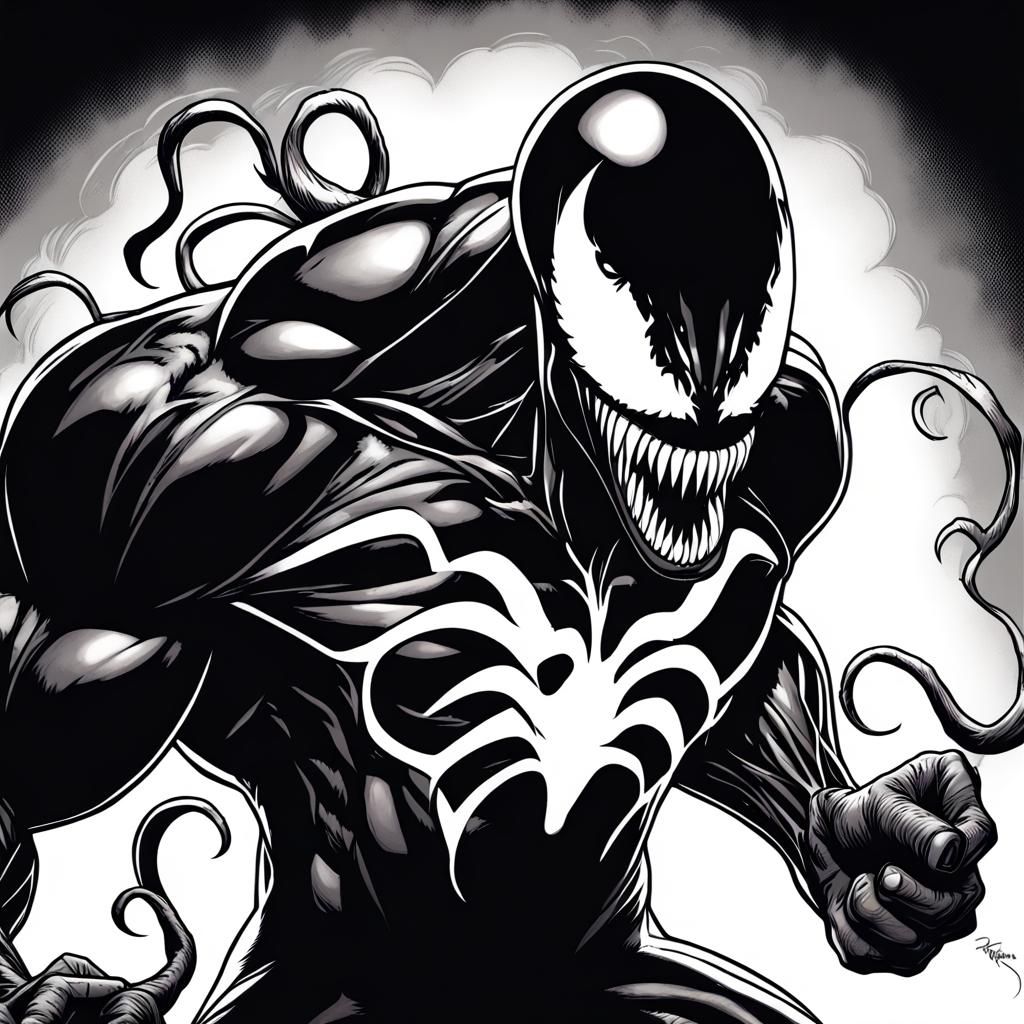 Color Me Black Venom - AI Generated Artwork - NightCafe Creator