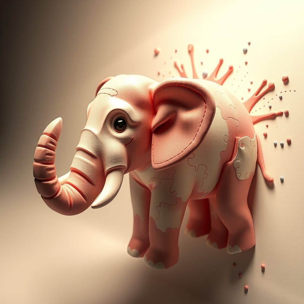 Marshmallow elephant - Marshmallow elephant