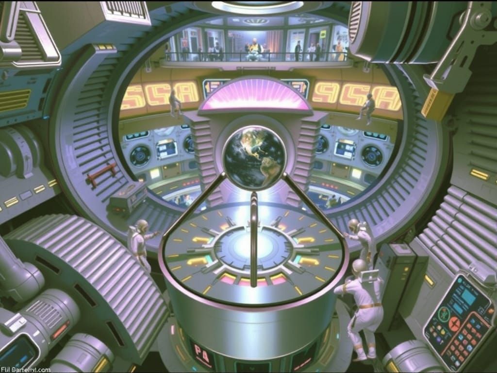 Futuristic Power Core at Moonbase Alpha - AI Art