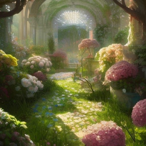 My secret garden - AI Generated Artwork - NightCafe Creator