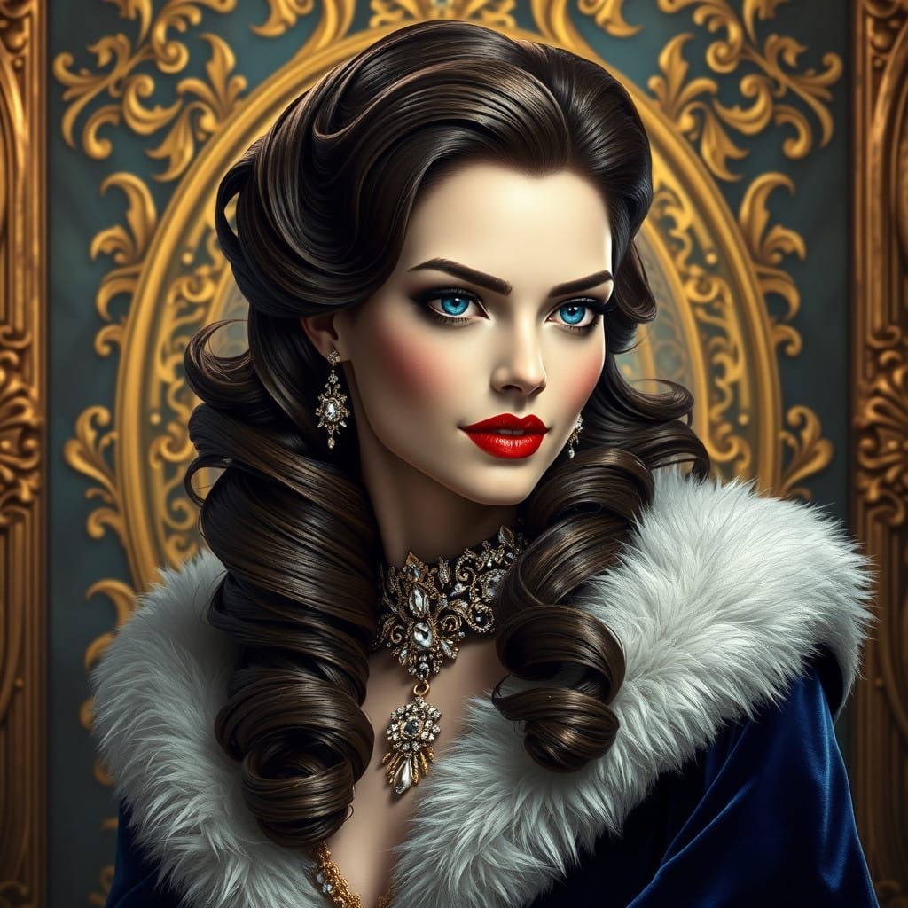 A Luxurious French Countess, Cinderella's Dark, Be... - AI Art