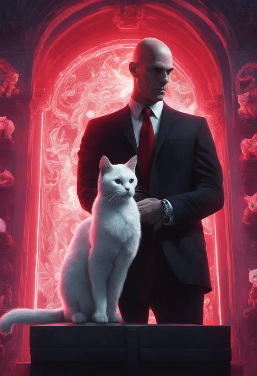 Agent 47: Hitman and the White Cat Job - AI Generated Artwork ...