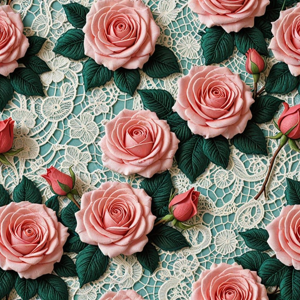roses made of lace fabric - Ethereal Roses in Delicate Lace ...