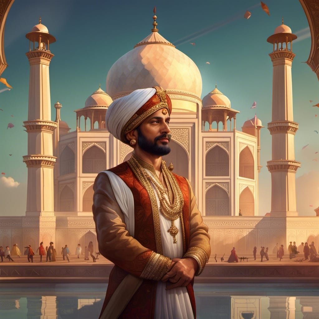 The Taj Mahal and it's Maker - AI Generated Artwork - NightCafe Creator