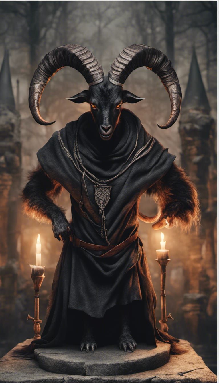 Medieval Black goat devil 8k resolution - AI Generated Artwork ...