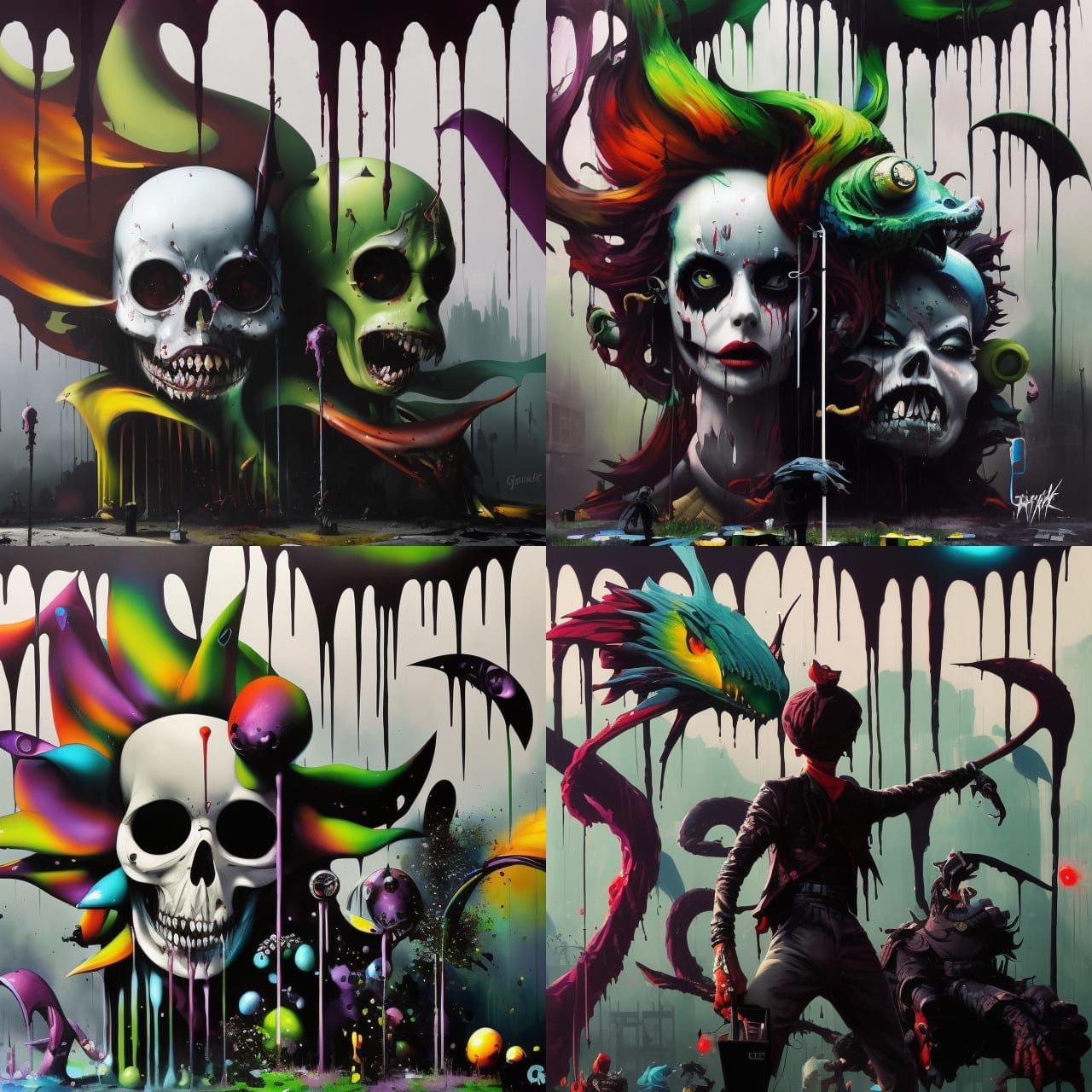 Untitled Creation By Greg Rutkowski Tim Burton graffiti art, splash art ...