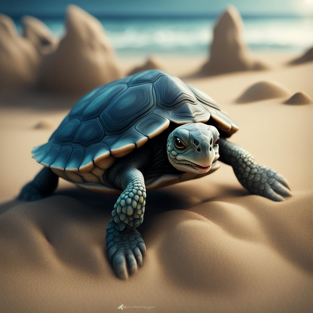 Baby turtle - AI Generated Artwork - NightCafe Creator
