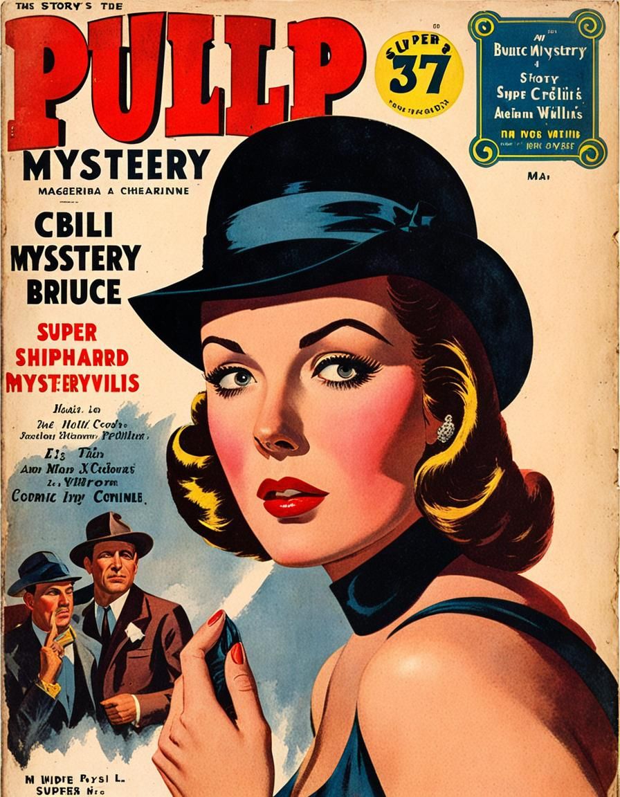 Pulp Mystery Cover #32 - AI Generated Artwork - NightCafe Creator
