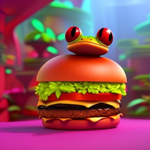 Frog Burger - AI Generated Artwork - NightCafe Creator