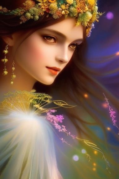 Yellow fairy 6 - AI Generated Artwork - NightCafe Creator