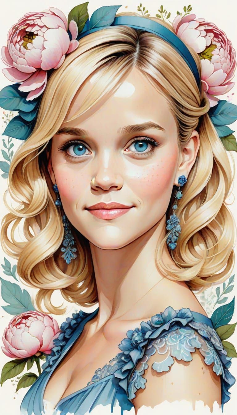 Reese - Reese in Elegant Kawaii Anime Portrait