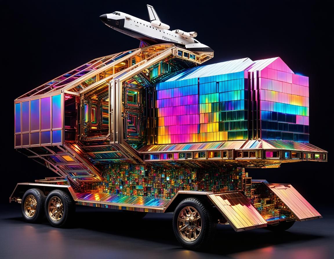 Combined Mobile Shuttle Trailer and Launching Pad - AI Generated ...