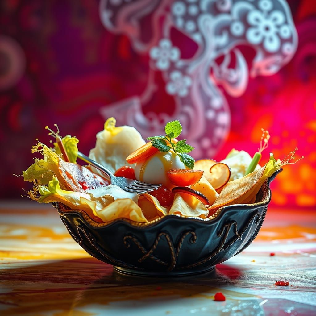 a culinairy masterpiece - Hyperrealistic Culinary Masterpiec...