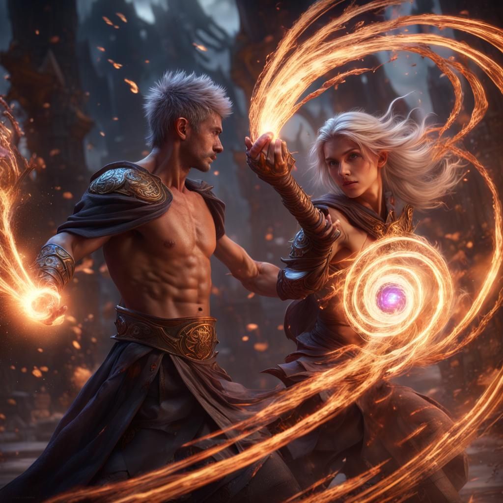 Mages battle - AI Generated Artwork - NightCafe Creator