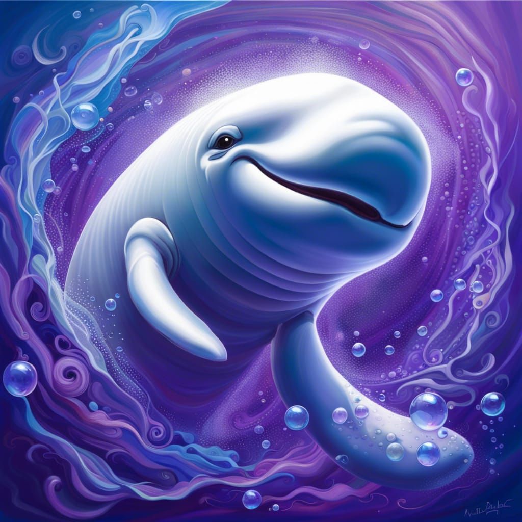 Beluga whale - AI Generated Artwork - NightCafe Creator