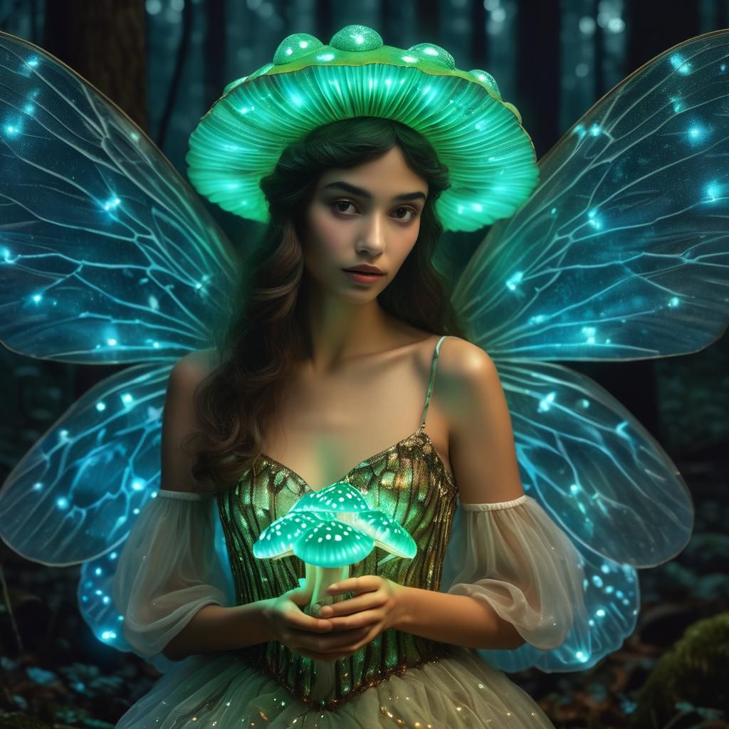 Panellus Stipticus Fairy - AI Generated Artwork - NightCafe Creator