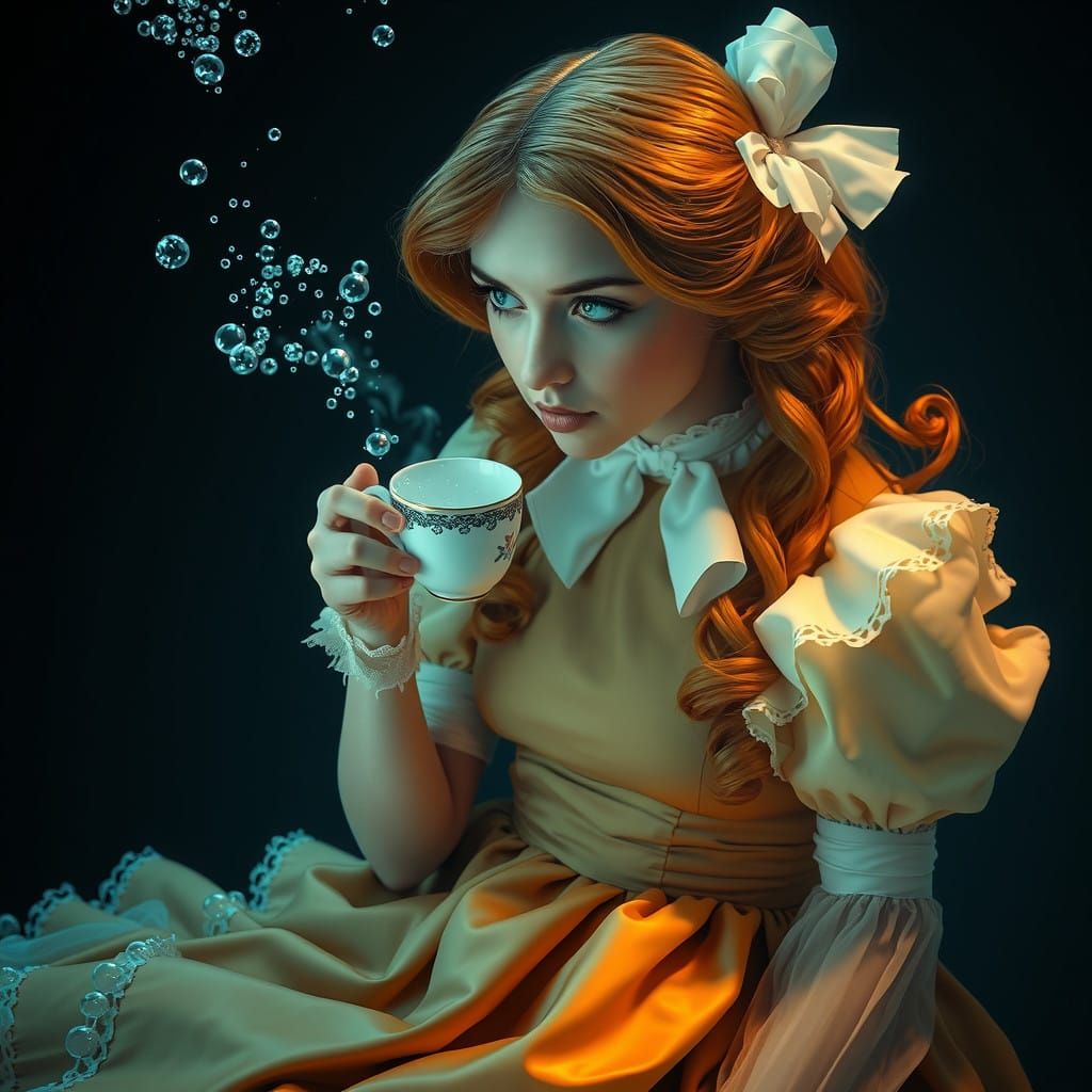 Oceanic Wonderland - Ethereal Victorian Alice in a Dreamlike...