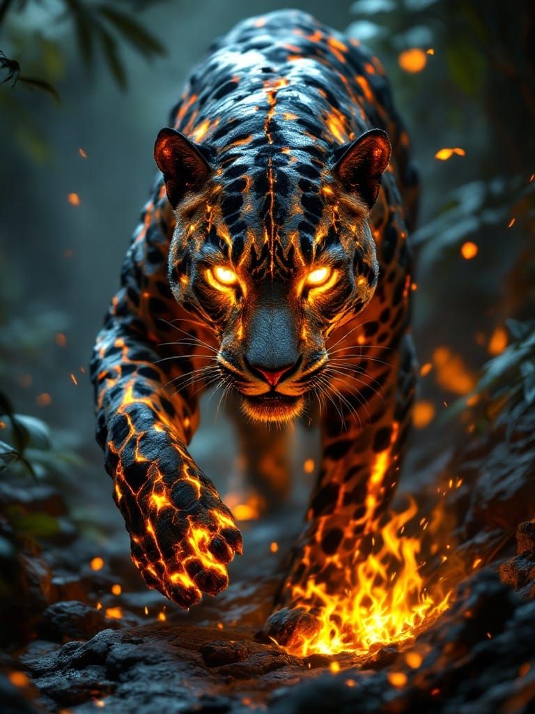 Emberfang: The Fire Panther of the Abyss