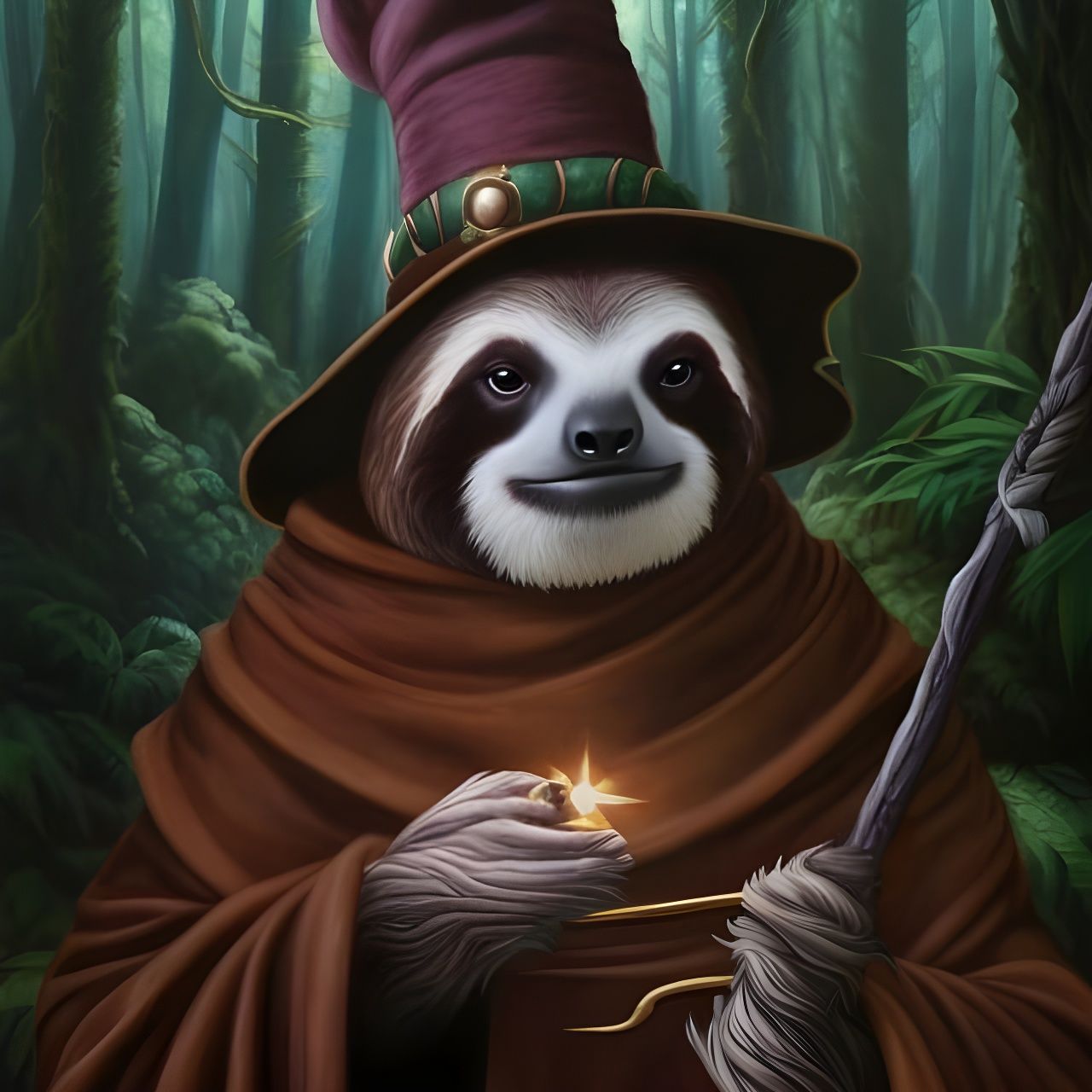 Sloth Wizard - AI Generated Artwork - NightCafe Creator
