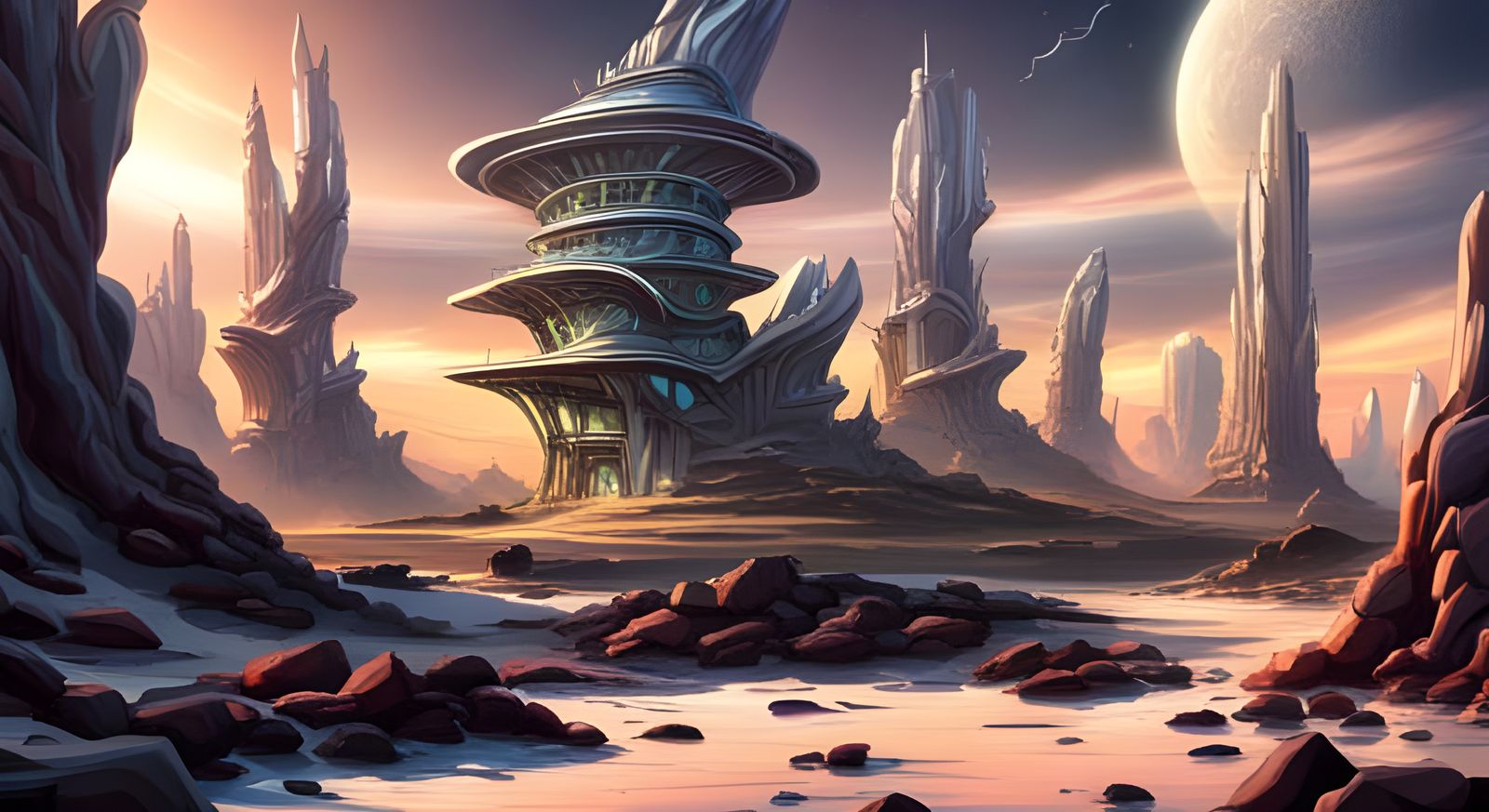 Alien world - AI Generated Artwork - NightCafe Creator