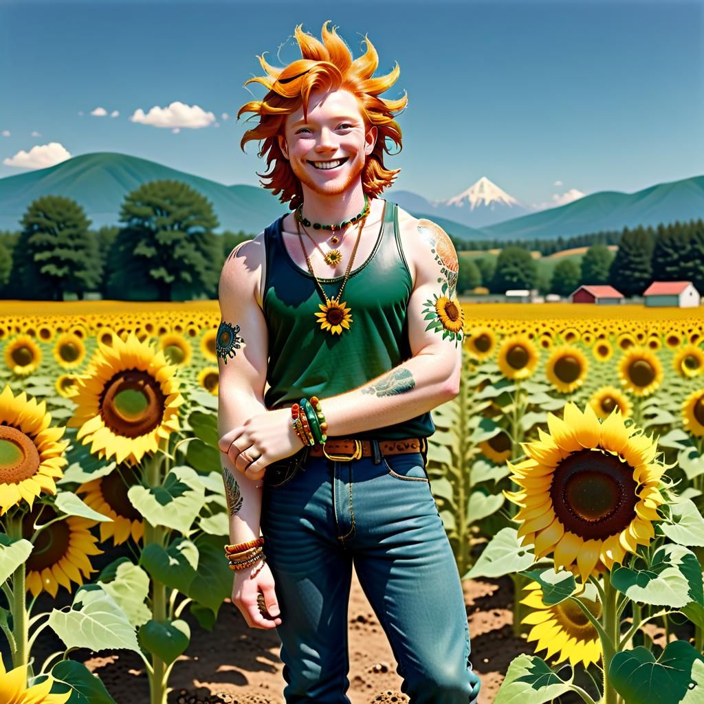 Happy ginger sunshine guy - AI Generated Artwork - NightCafe Creator