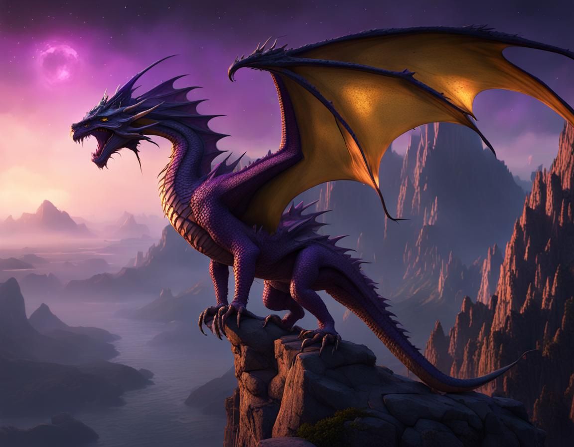 Dragon Perch - AI Generated Artwork - NightCafe Creator