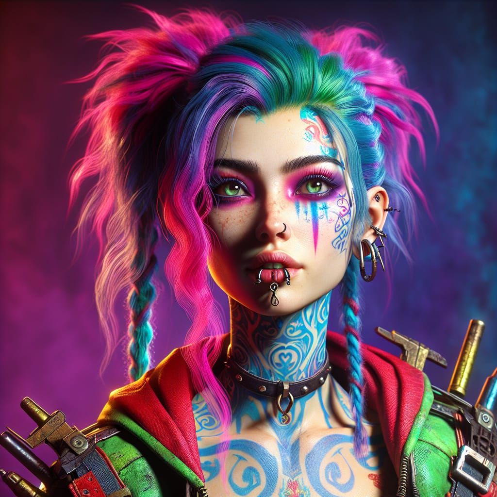 Arcane animated league of legends style jinxEdit Creation - AI ...