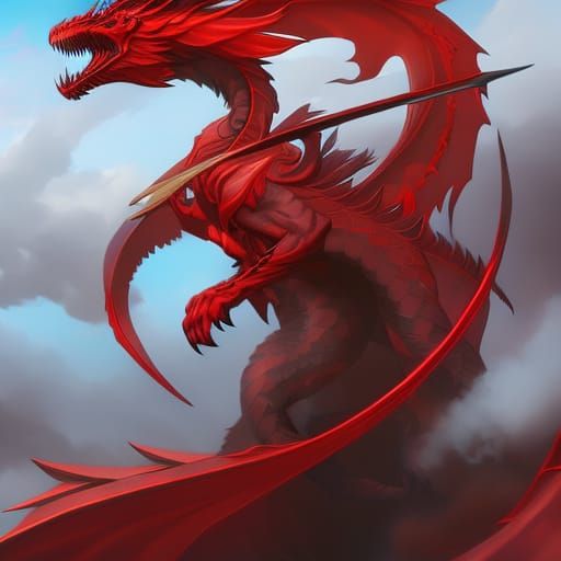 Imperial Red Dragon - AI Generated Artwork - NightCafe Creator
