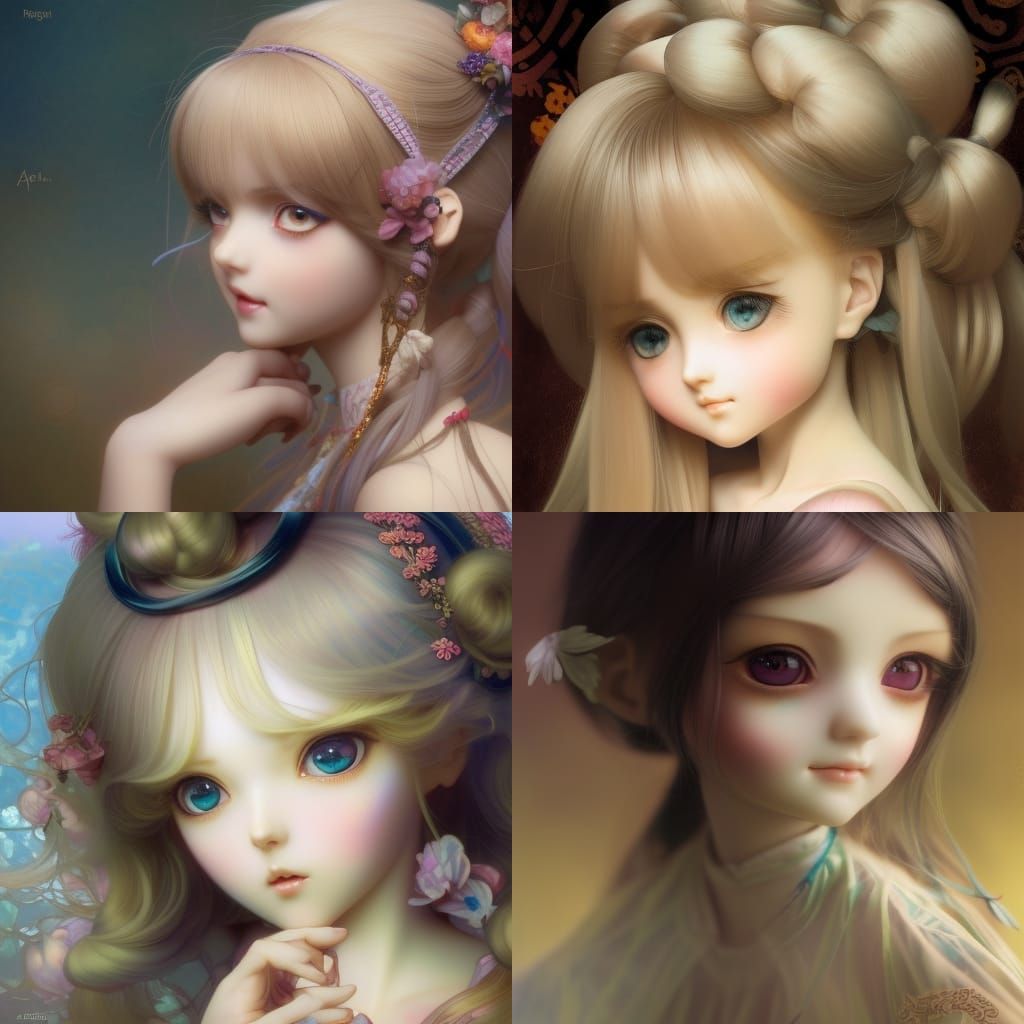 a 4k high resolution photograph of a beautiful anime girl doll with ...