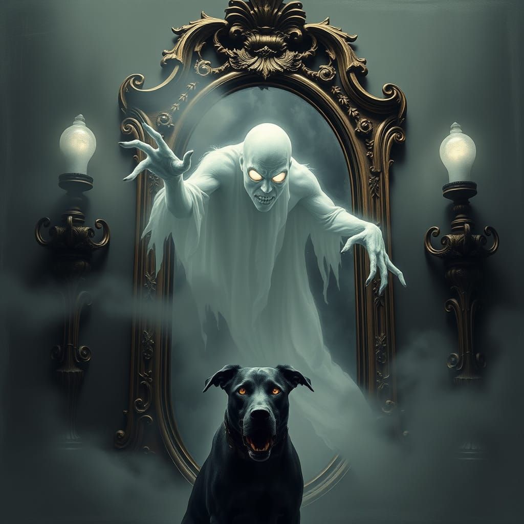 Portrait of A hellish ghost with illuminated eyes :: breaking loose ...